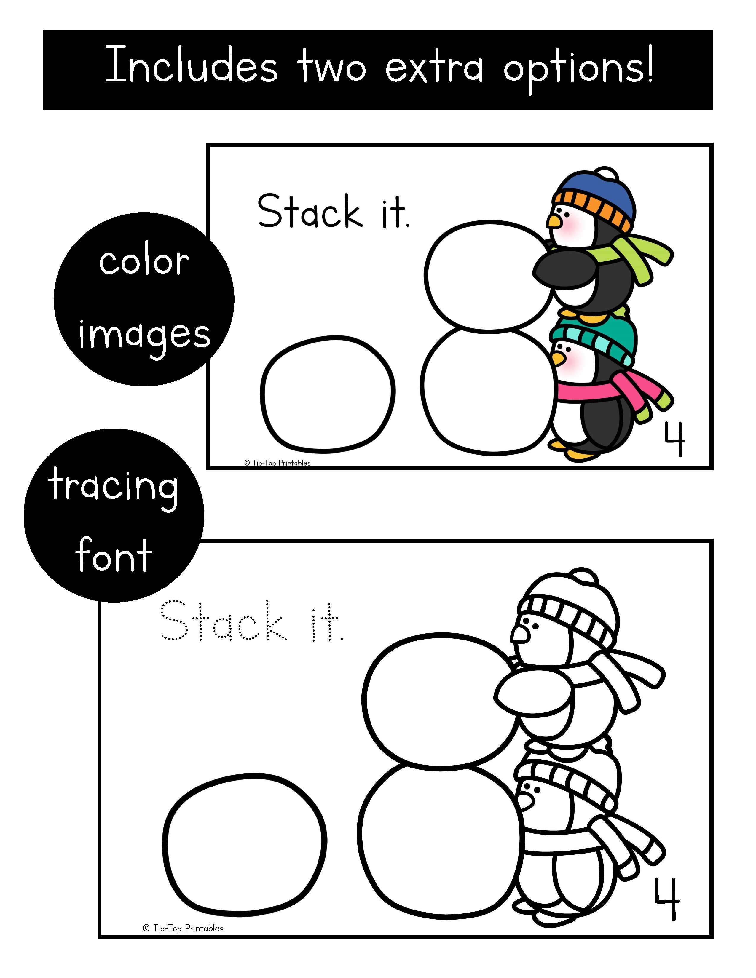 Snow Emergent Reader – The Tip-Top Printables Shop