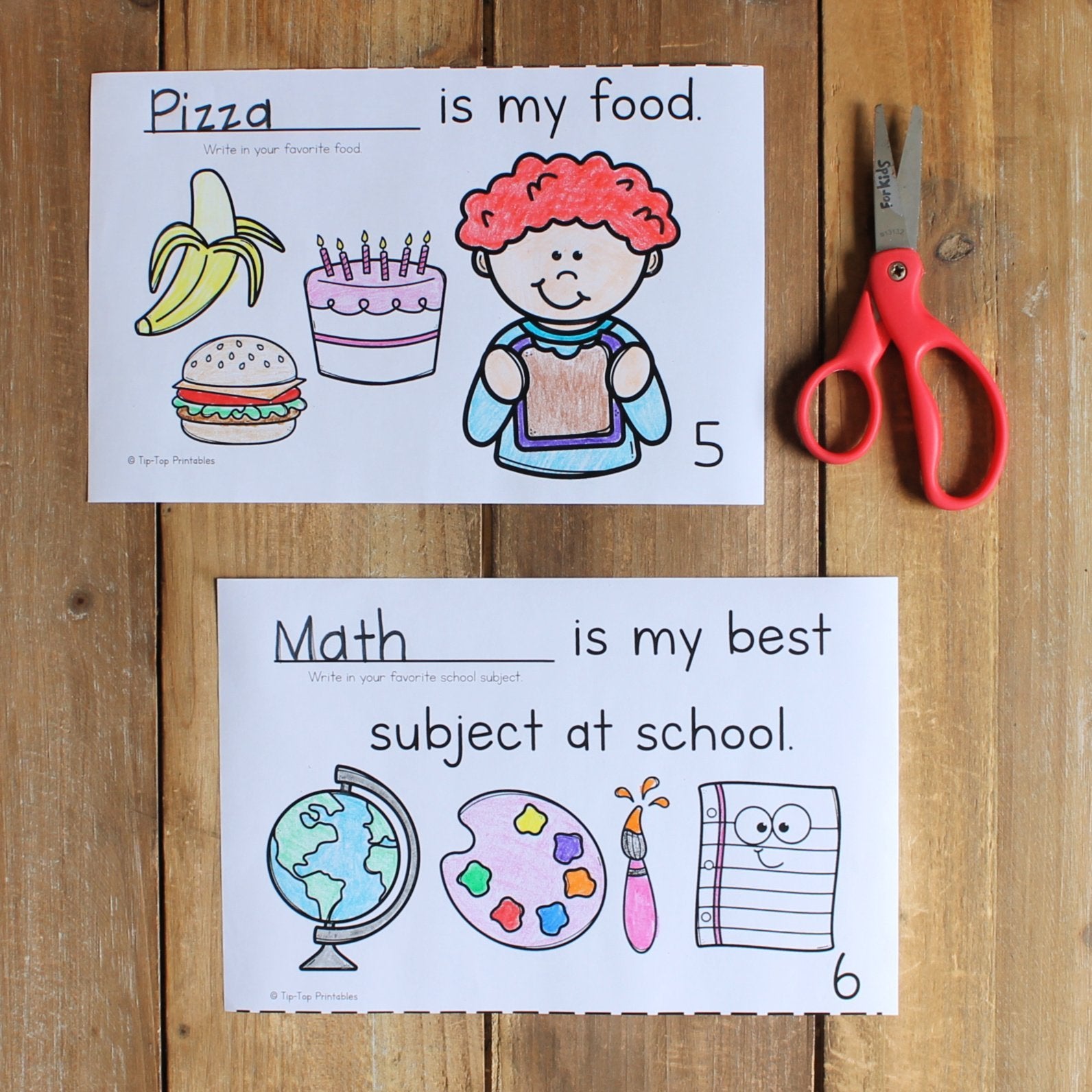 All About Me Emergent Reader – The Tip-Top Printables Shop