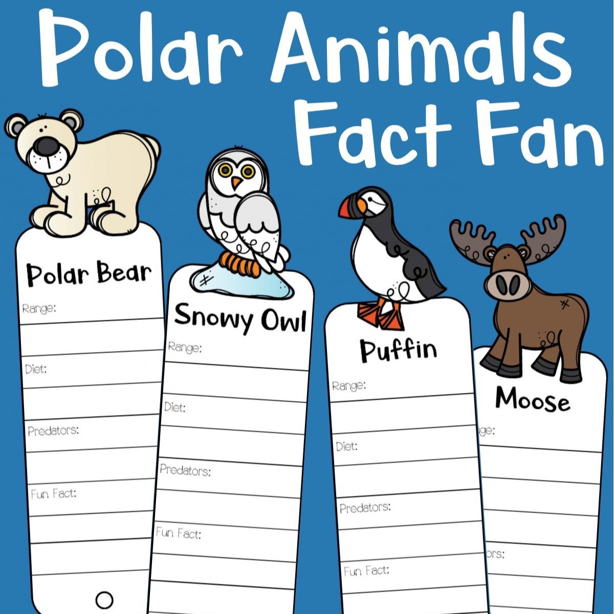 Animal Habitat Fact Fan Bundle – The Tip-Top Printables Shop