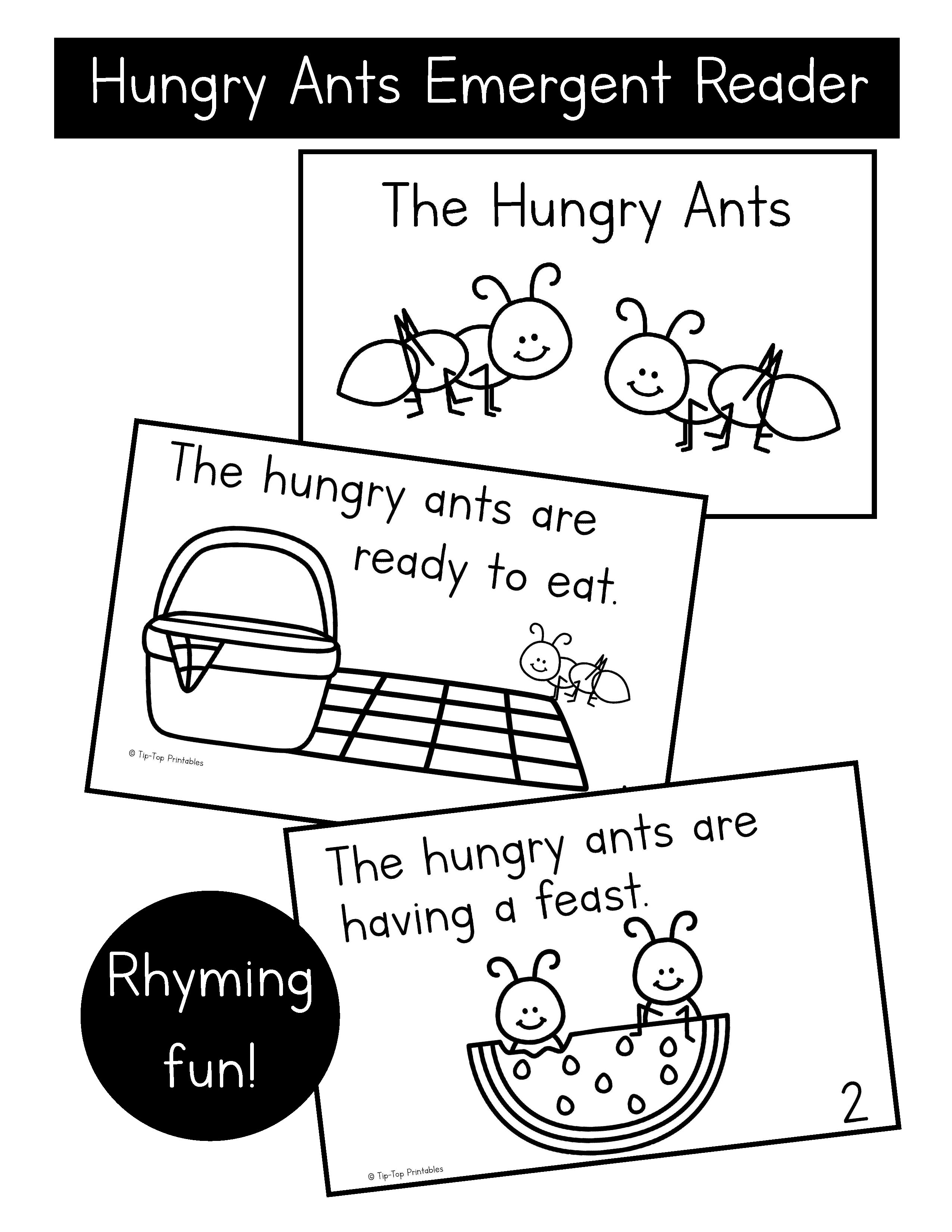 Ants Emergent Reader – The Tip-Top Printables Shop