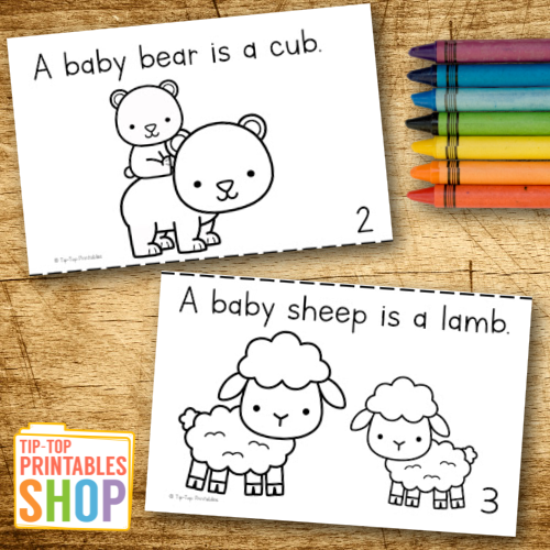 Baby Animals Emergent Reader – The Tip-Top Printables Shop