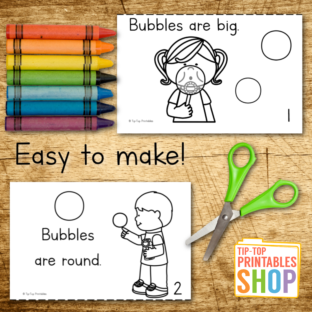 Bubbles Emergent Reader – The Tip-Top Printables Shop