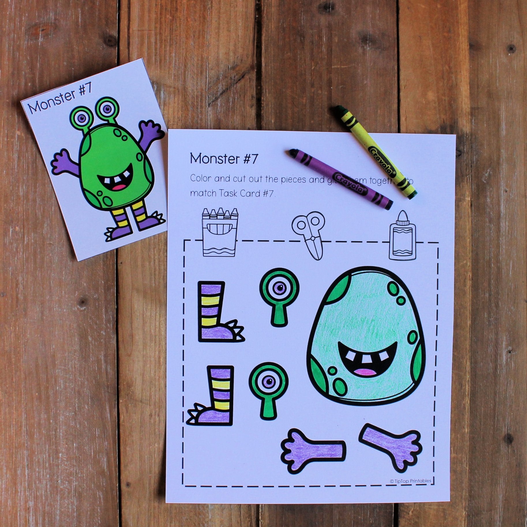 Build a Monster Printable Activity – The Tip-Top Printables Shop