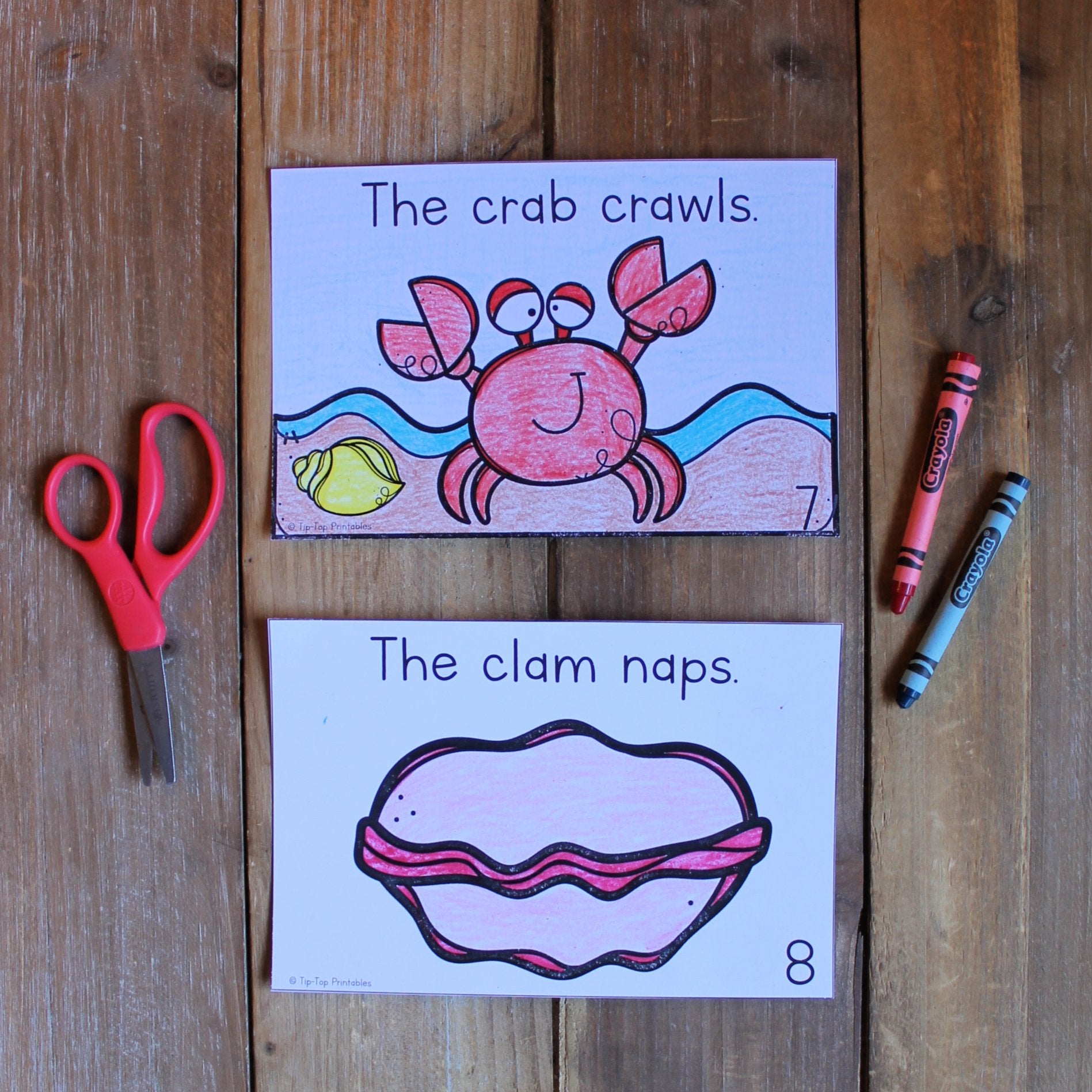 Coral Reef Animals Emergent Reader – The Tip-Top Printables Shop