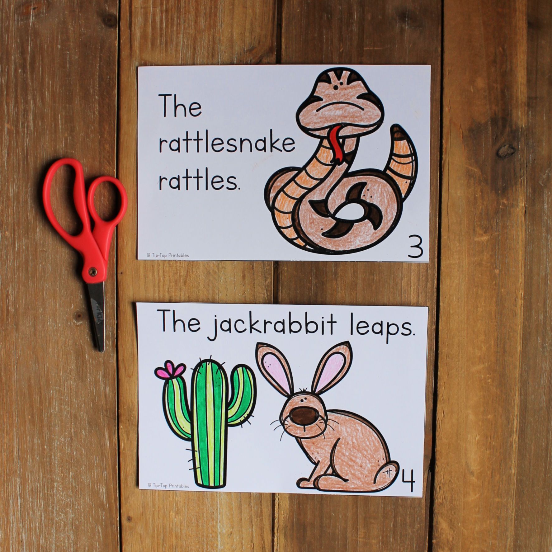 Desert Animals Emergent Reader – The Tip-Top Printables Shop