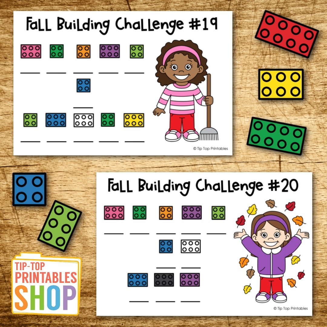 Fall Building Challenge Cards (STEM Activity) – The Tip-Top Printables Shop
