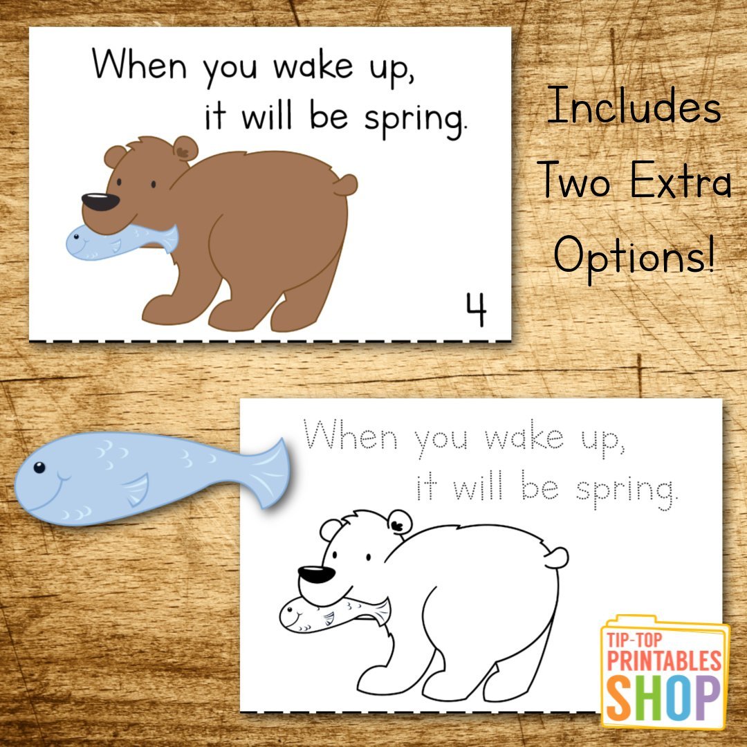 Hibernation Emergent Reader – The Tip-Top Printables Shop