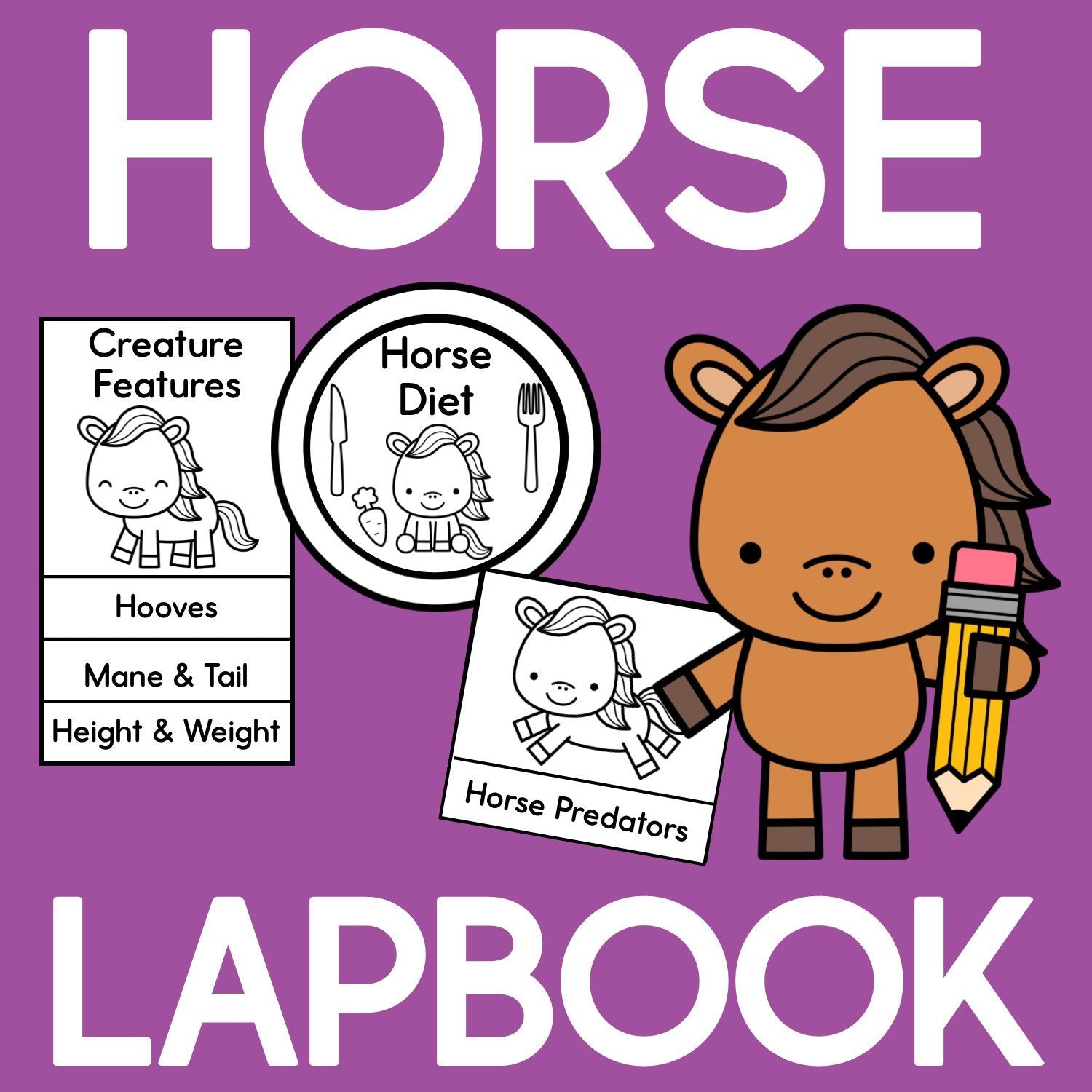 Horse Life Cycle Printable Lapbook Project For Kids
