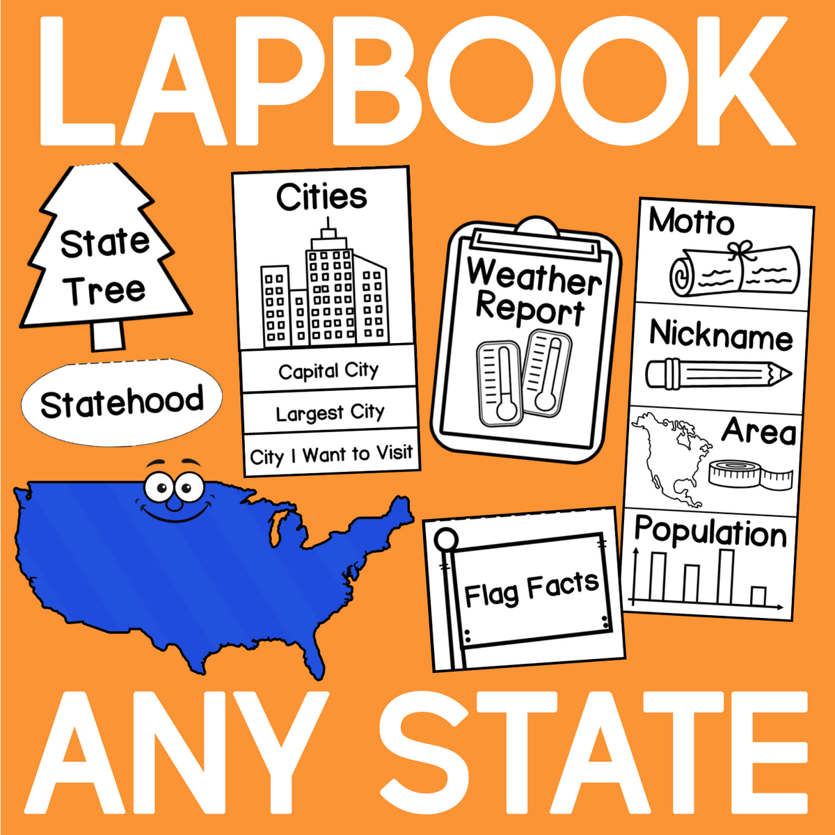 Lapbook Any State – The Tip-Top Printables Shop
