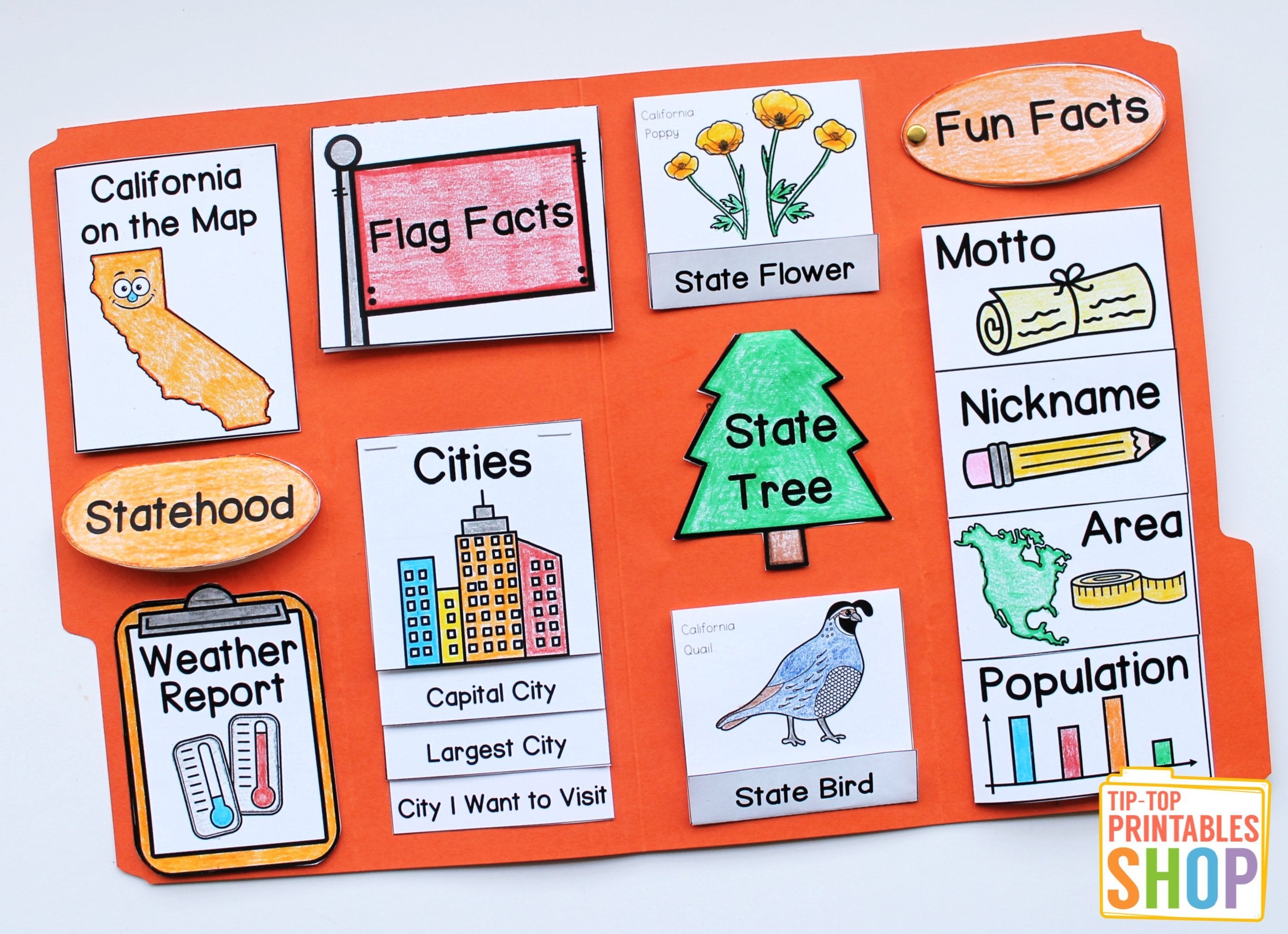 Lapbook Any State – The Tip-Top Printables Shop