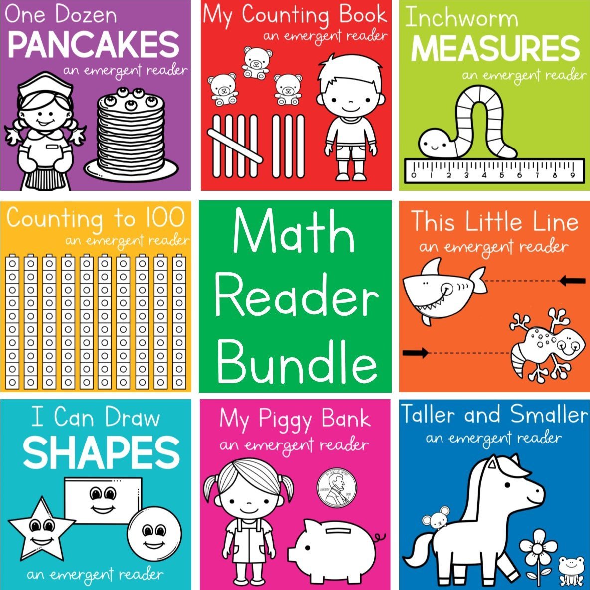 Math Emergent Reader Bundle – The Tip-Top Printables Shop