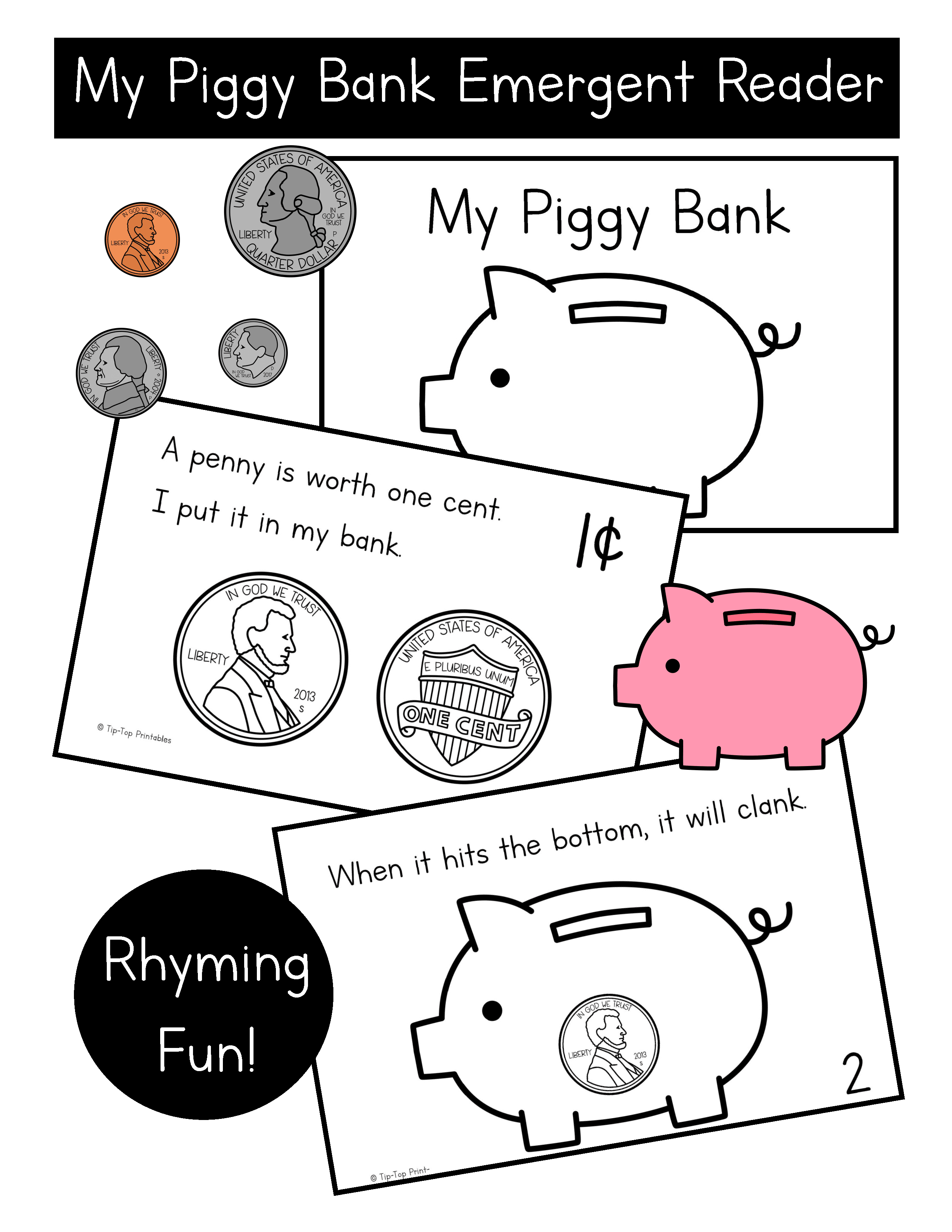Money Emergent Reader – The Tip-Top Printables Shop