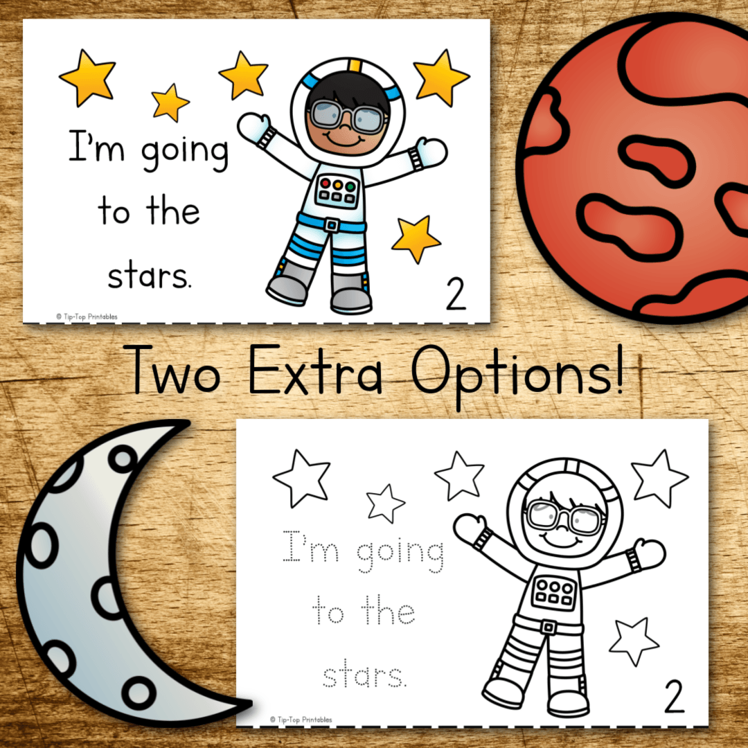 Outer Space Emergent Reader – The Tip-Top Printables Shop