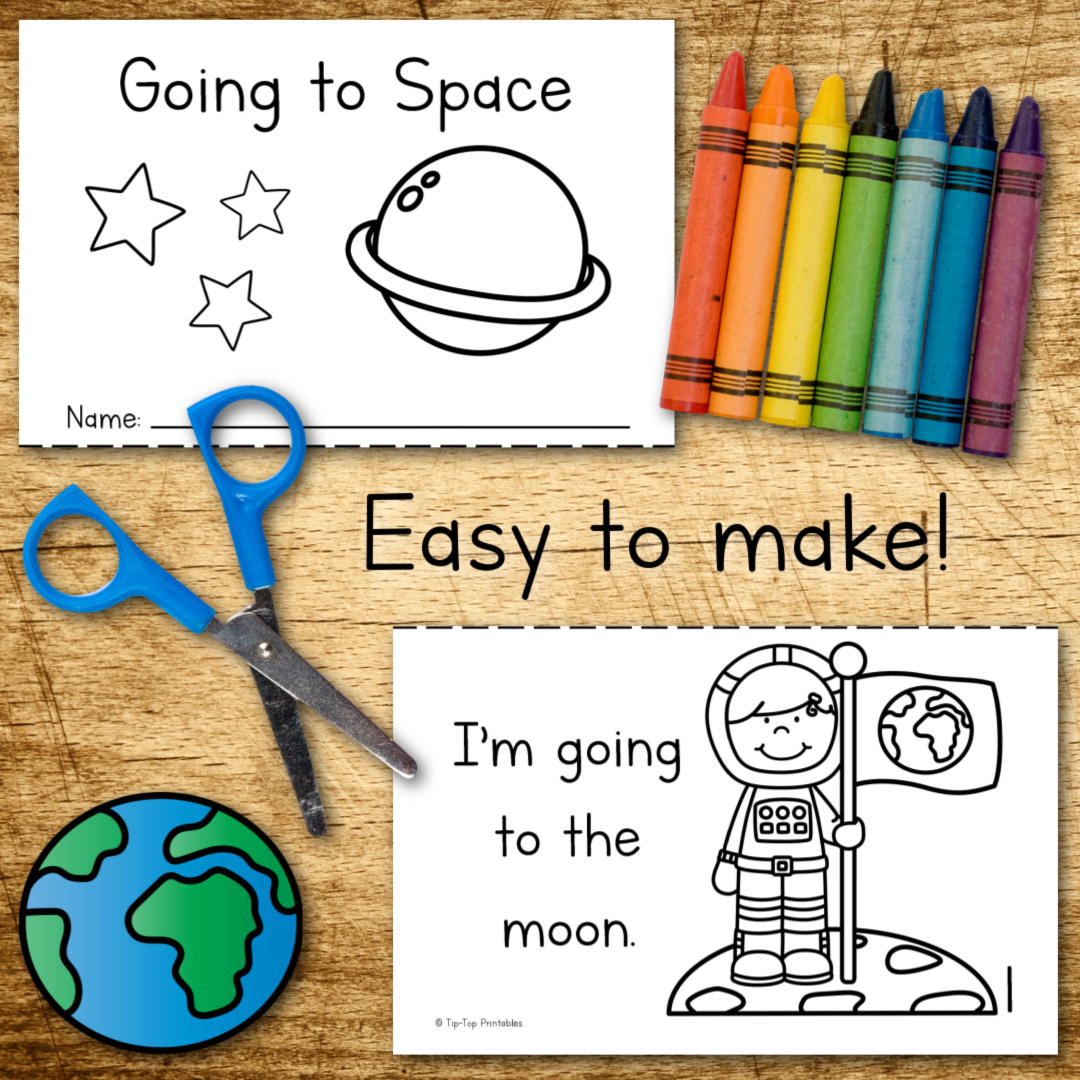Outer Space Emergent Reader – The Tip-Top Printables Shop