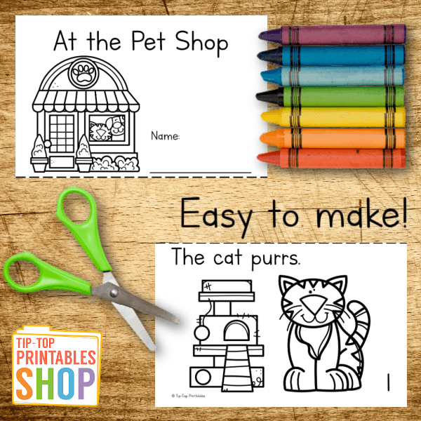 Pet Shop Emergent Reader – The Tip-Top Printables Shop
