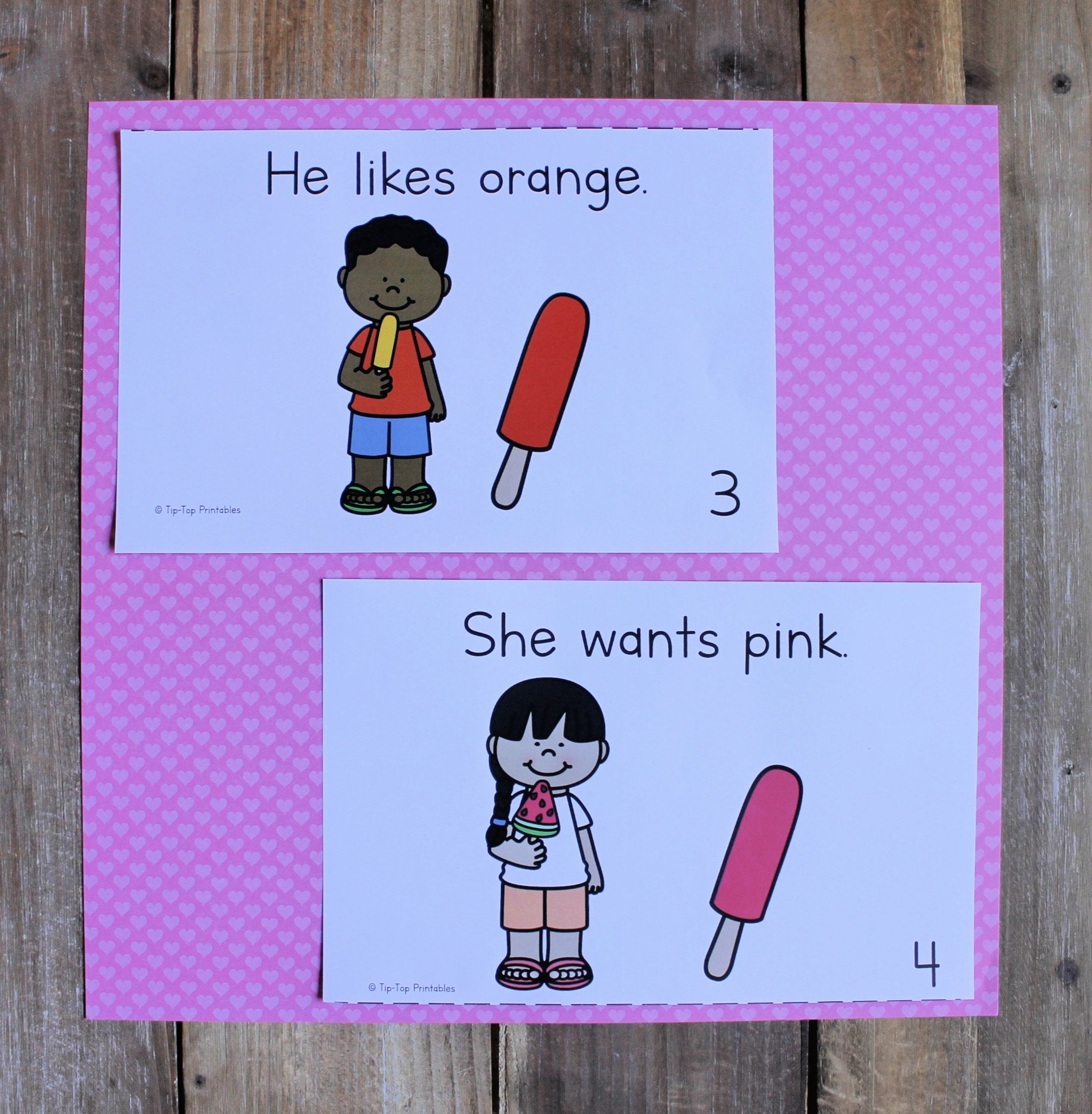 Popsicles Emergent Reader – The Tip-Top Printables Shop