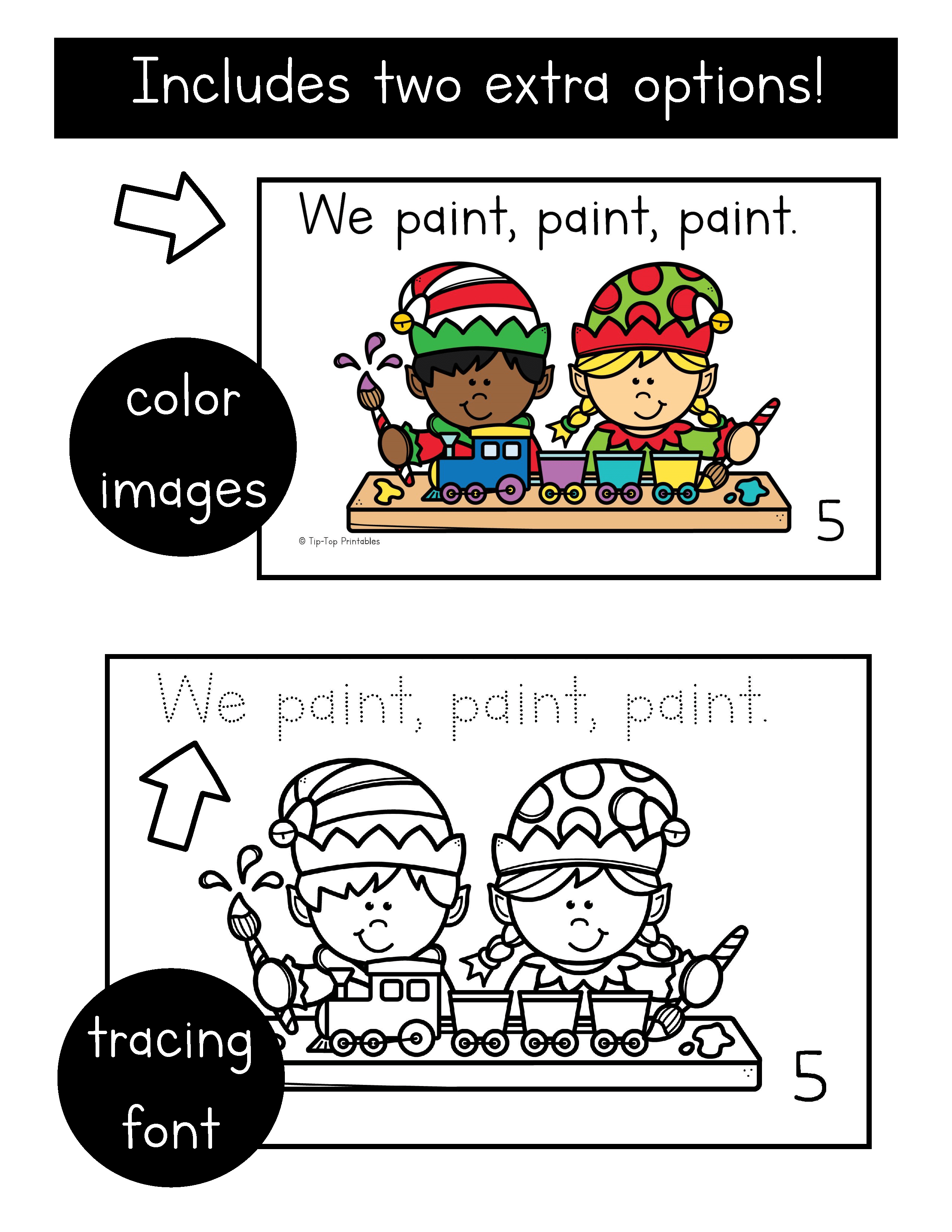 Santa's Workshop Emergent Reader – The Tip-Top Printables Shop