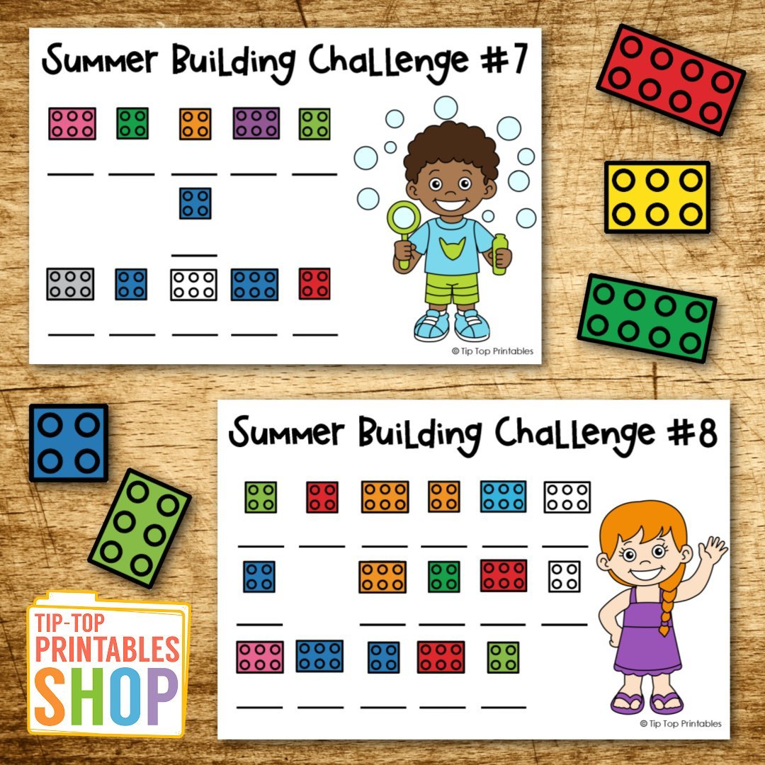Summer Building Challenge Cards (STEM Activity) – The Tip-Top ...