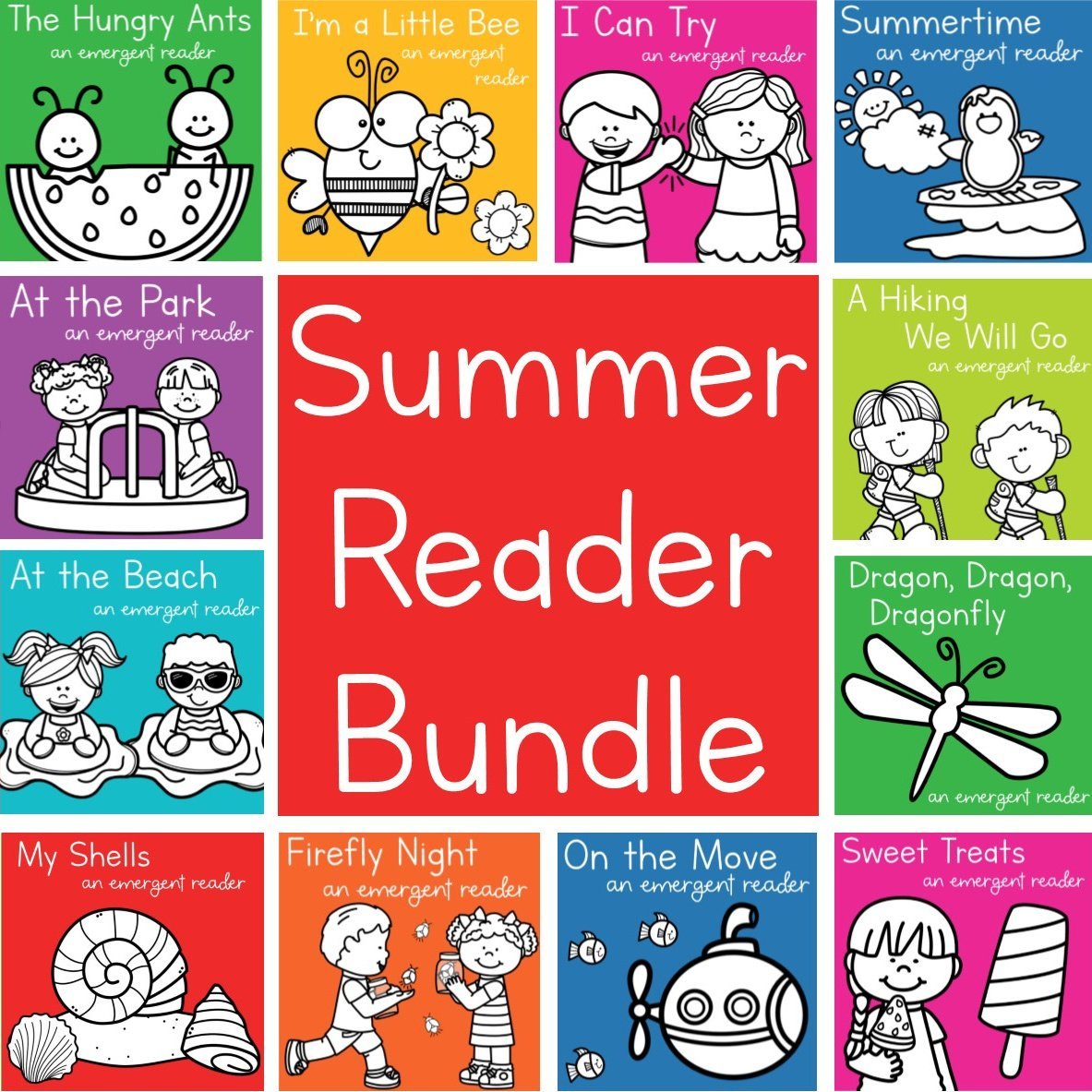 Summer Emergent Reader Bundle (15 Readers!) – The Tip-Top Printables Shop