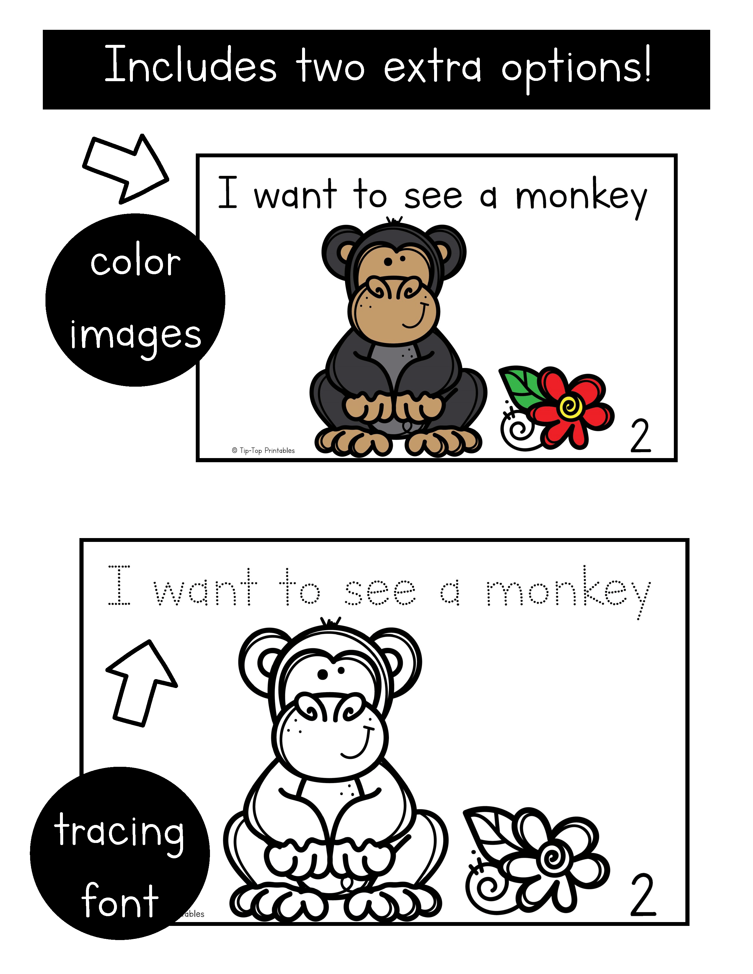 Zoo Emergent Reader – The Tip-Top Printables Shop