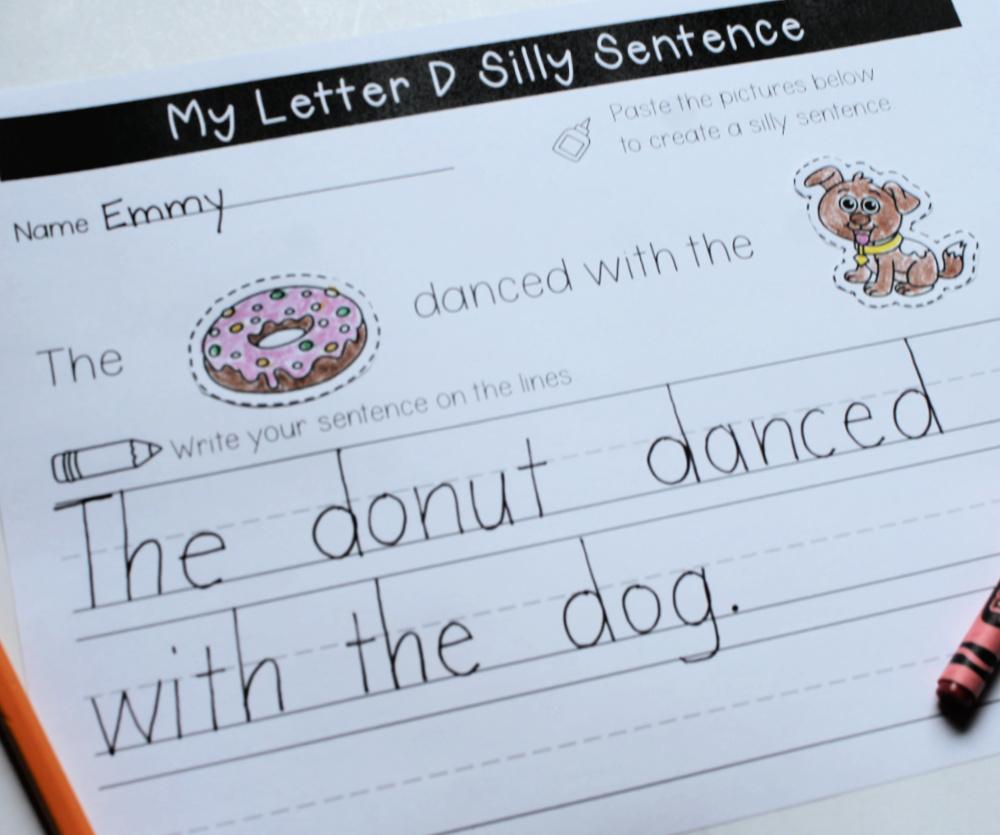 Alphabet Silly Sentences – The Tip-Top Printables Shop