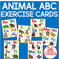 Animal Alphabet Exercise Cards#N#– The Tip-Top Printables Shop