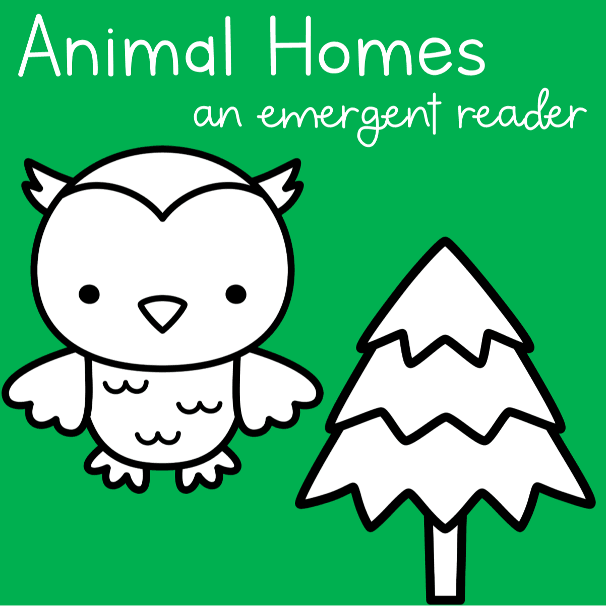 Animal Homes Emergent Reader – The Tip-Top Printables Shop