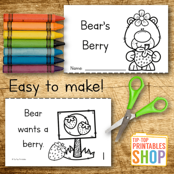 Bear Wants a Berry Printable Book – The Tip-Top Printables Shop