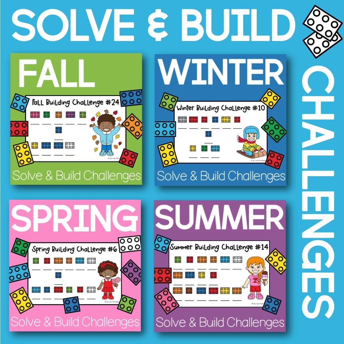 Code Breaker Building Challenges Task Card Bundle – The Tip-Top ...