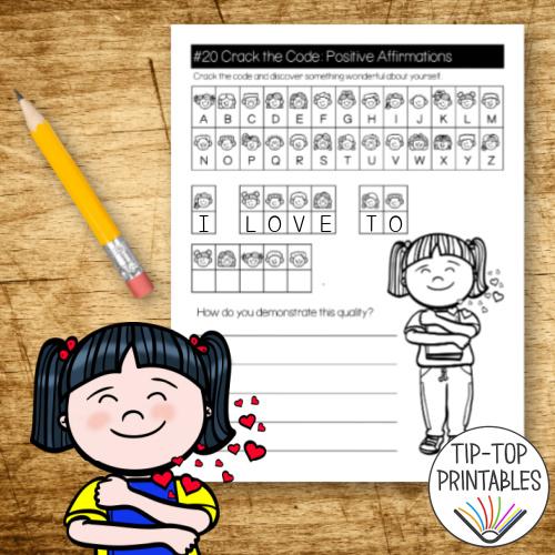 Code Breakers: Positive Affirmations – The Tip-Top Printables Shop
