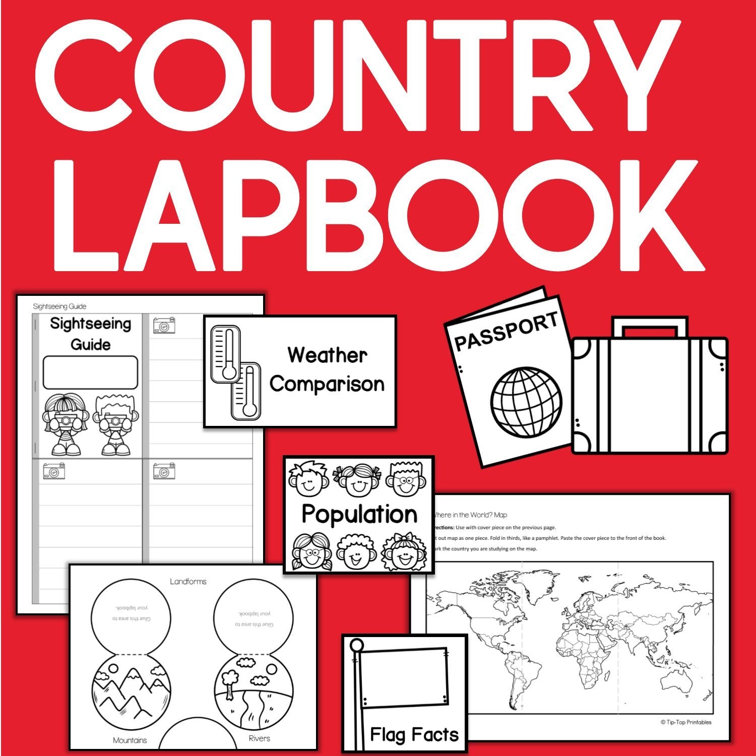 Country Lapbook – The Tip-Top Printables Shop
