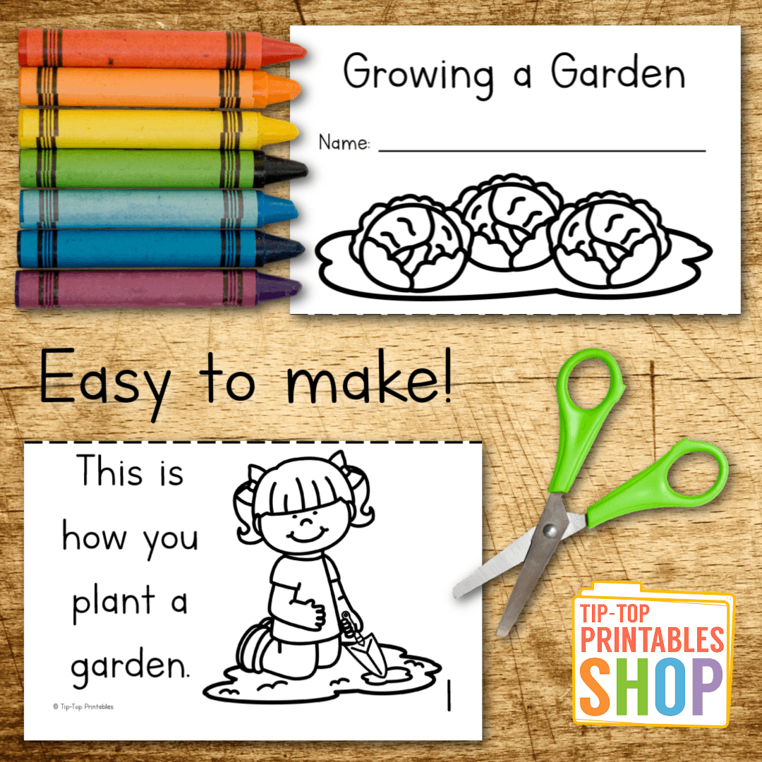 Garden Emergent Reader – The Tip-Top Printables Shop