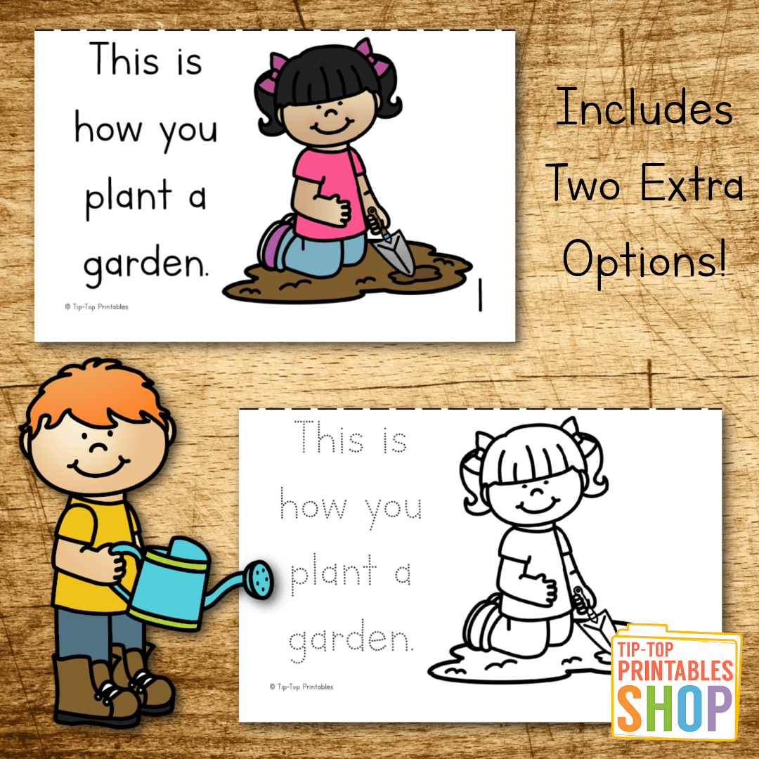 Garden Emergent Reader – The Tip-Top Printables Shop
