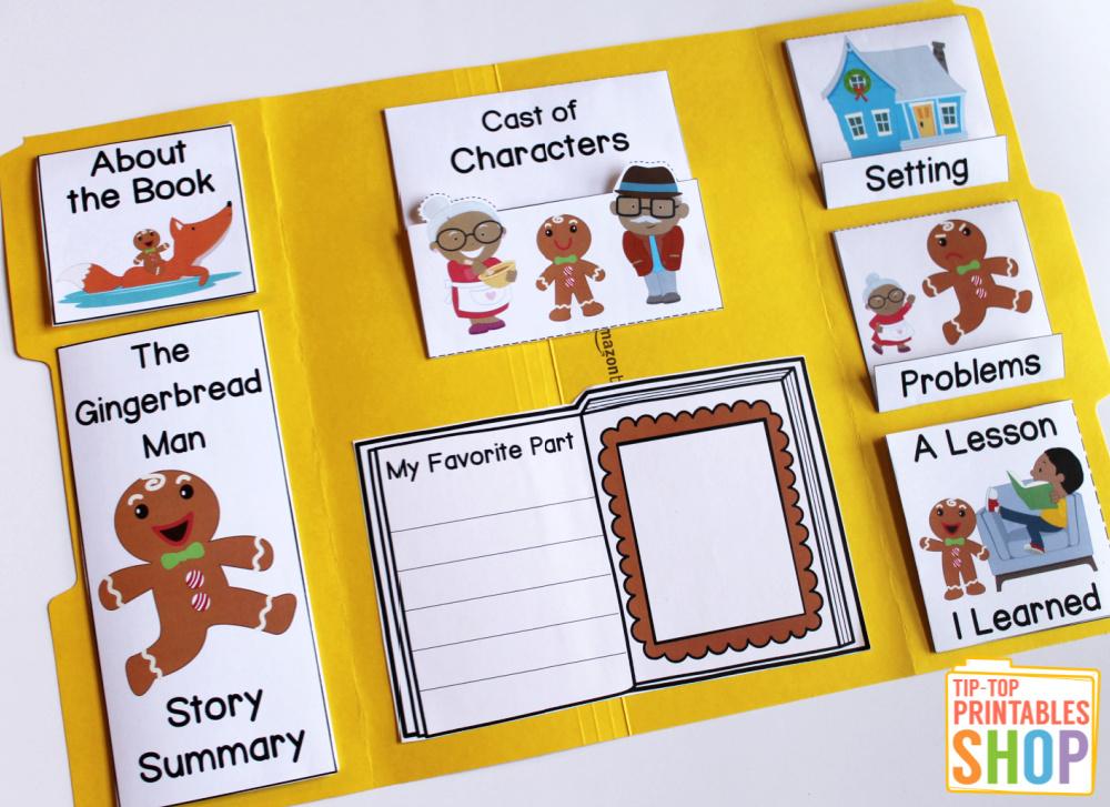 Gingerbread Man Lapbook – The Tip-Top Printables Shop