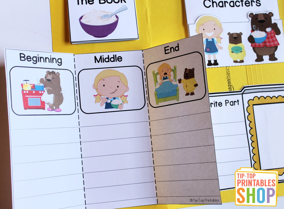 Goldilocks and the Three Bears Lapbook – The Tip-Top Printables Shop