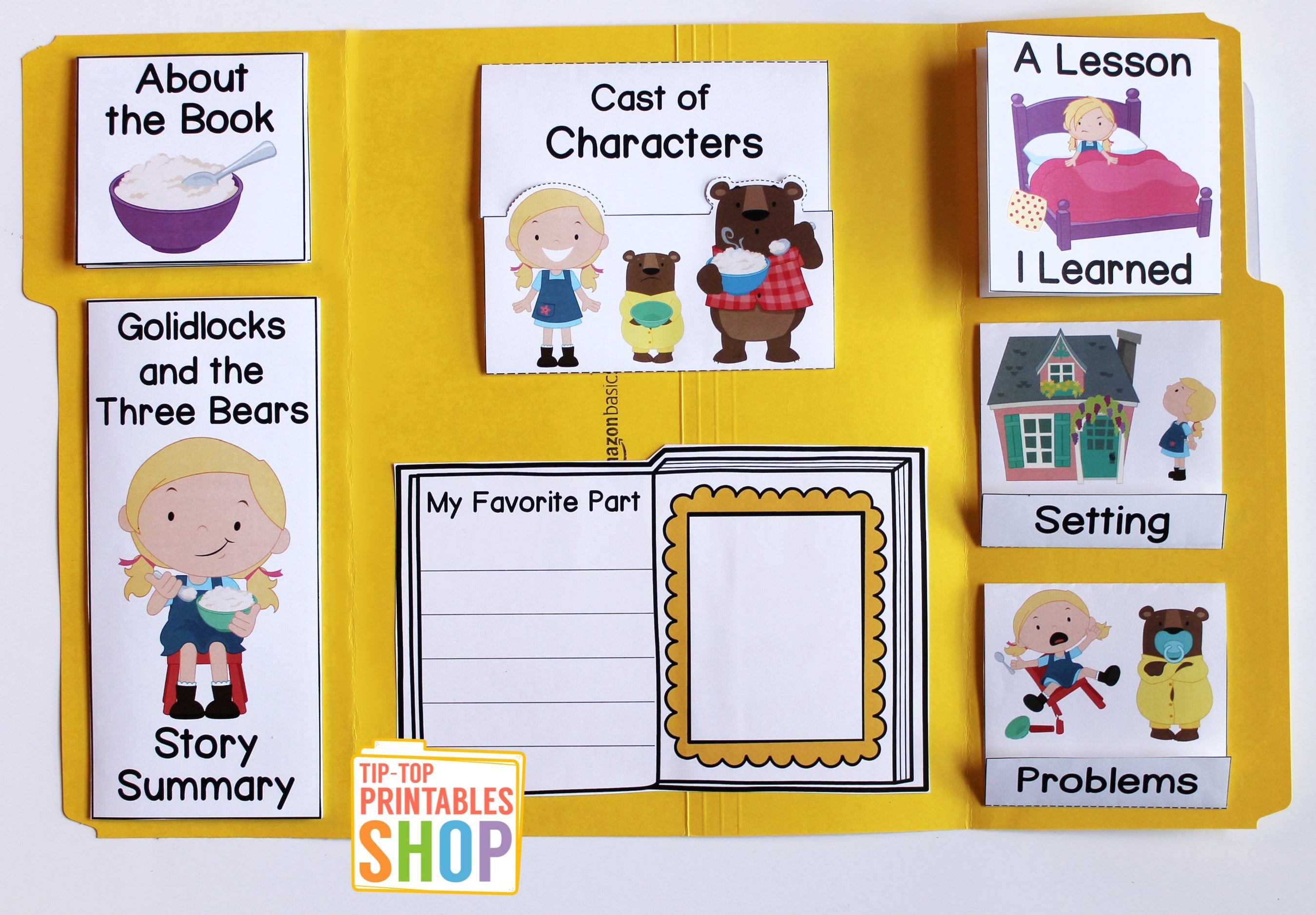 Goldilocks and the Three Bears Lapbook – The Tip-Top Printables Shop
