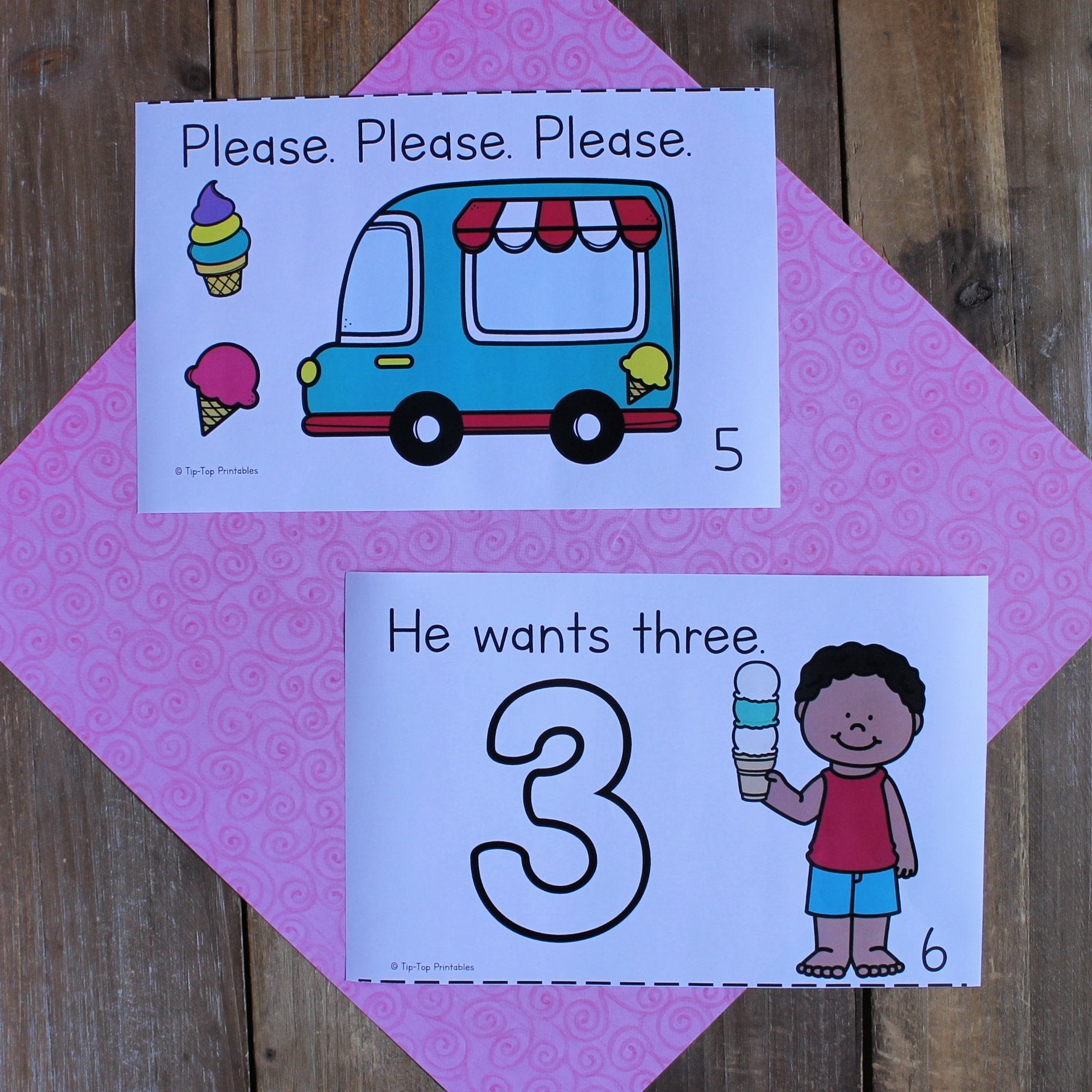 Ice Cream Scoops Emergent Reader – The Tip-Top Printables Shop