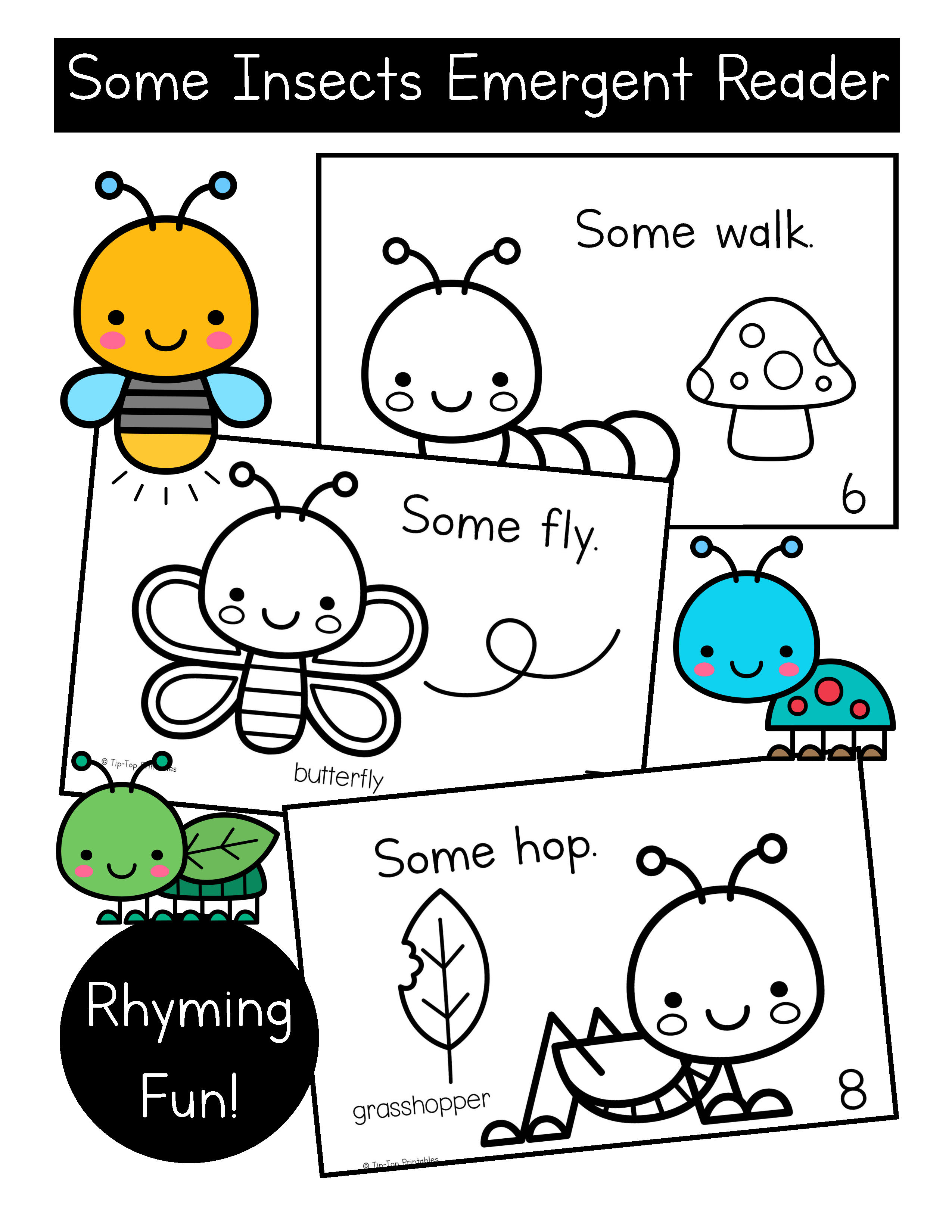 Insect Emergent Reader – The Tip-Top Printables Shop