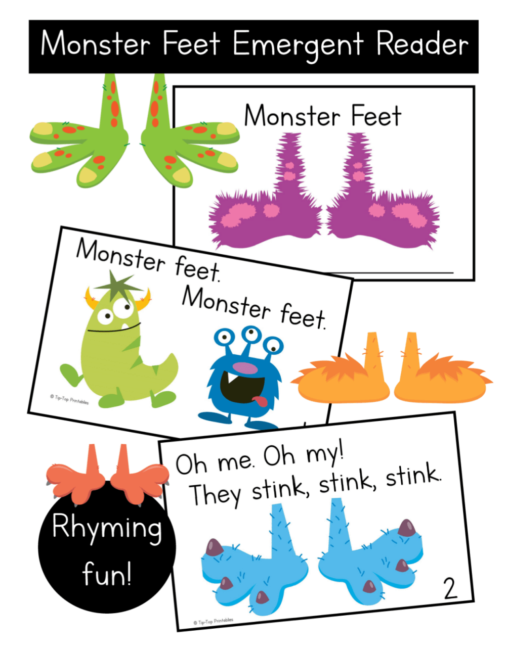 Monster Emergent Reader – The Tip-Top Printables Shop