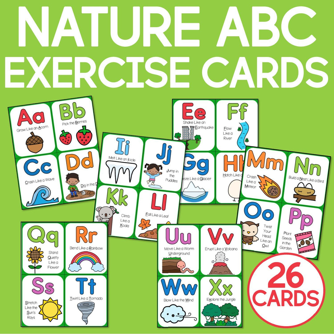 Nature Alphabet Exercise Cards – The Tip-Top Printables Shop