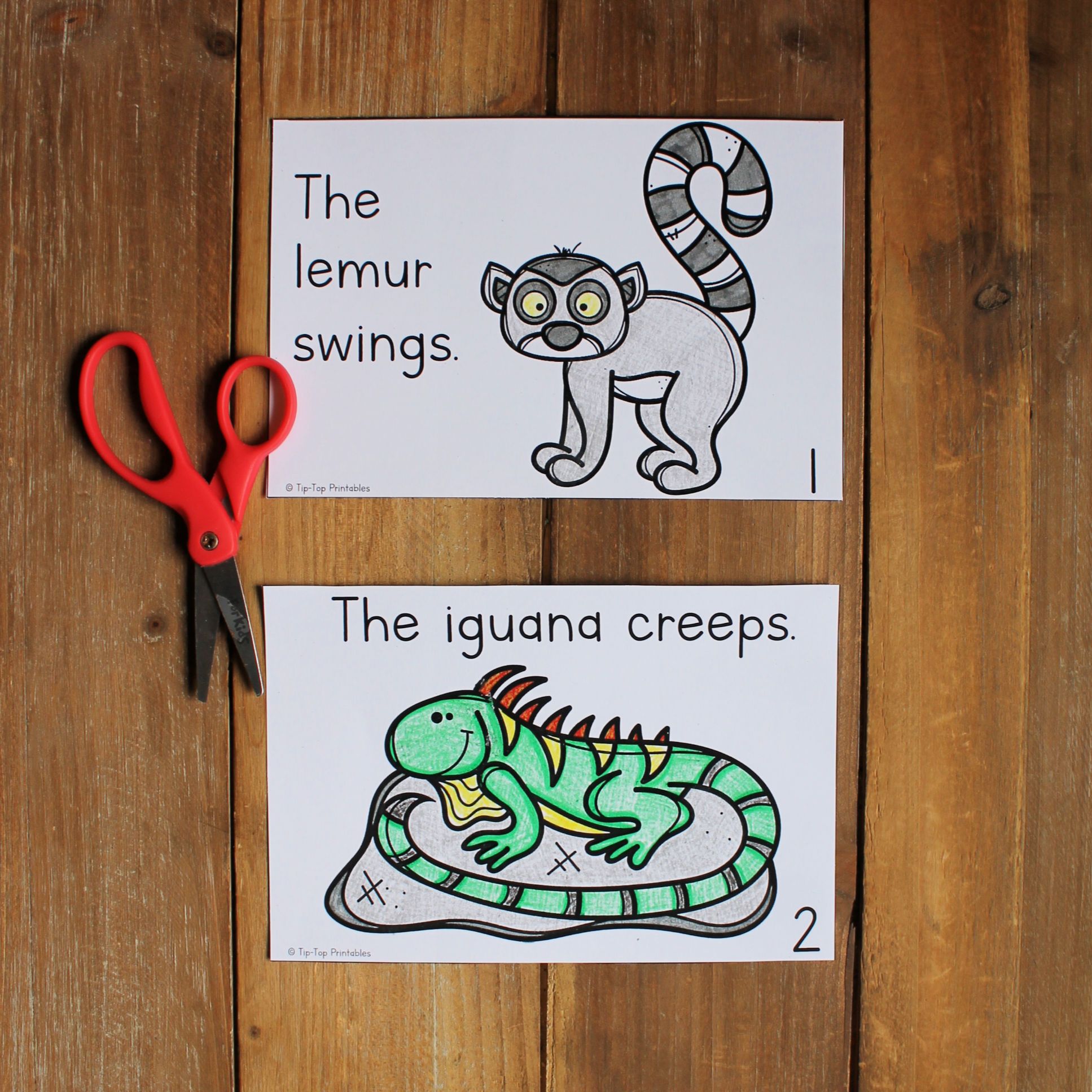 Rainforest Animals Emergent Reader – The Tip-Top Printables Shop