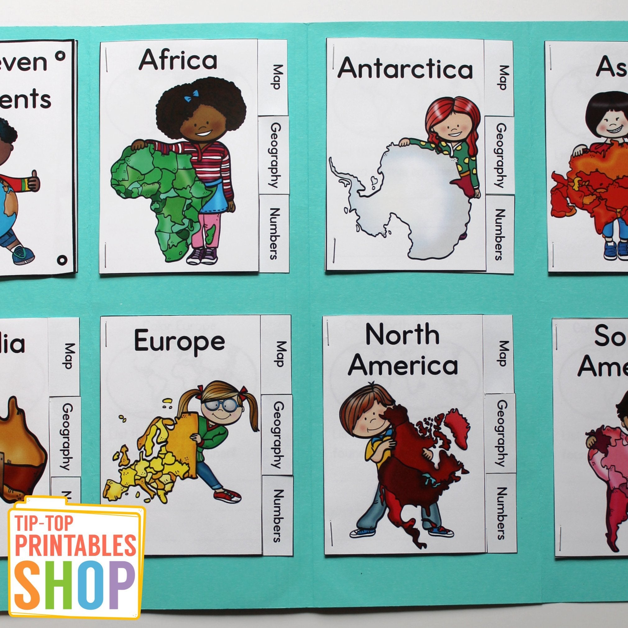Seven Continents Lapbook – The Tip-Top Printables Shop