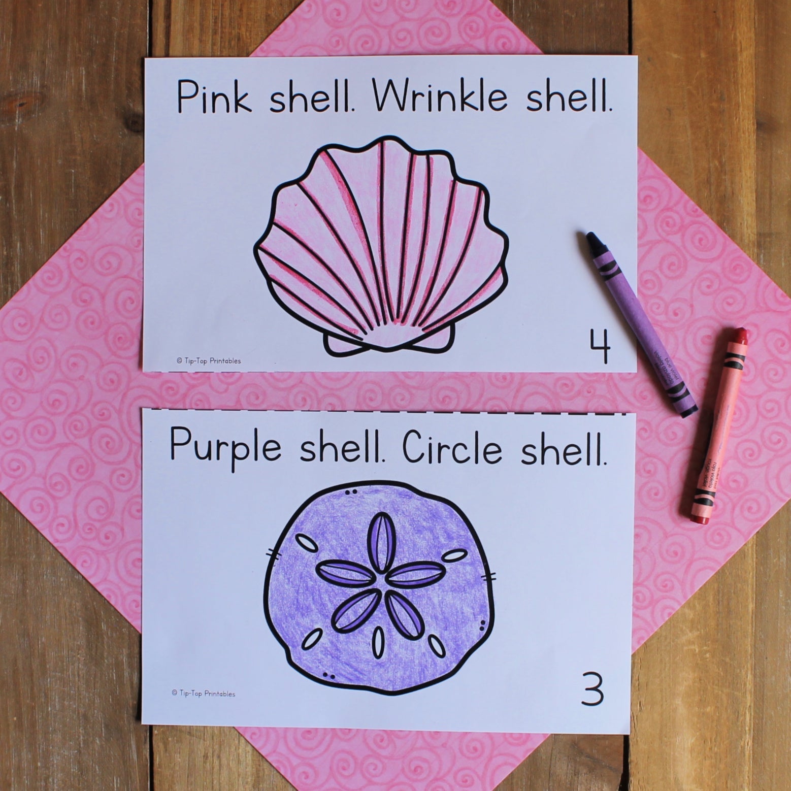 Shells Emergent Reader – The Tip-Top Printables Shop