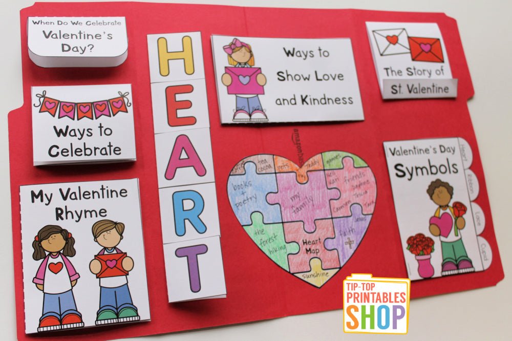 Valentine Lapbook – The Tip-Top Printables Shop
