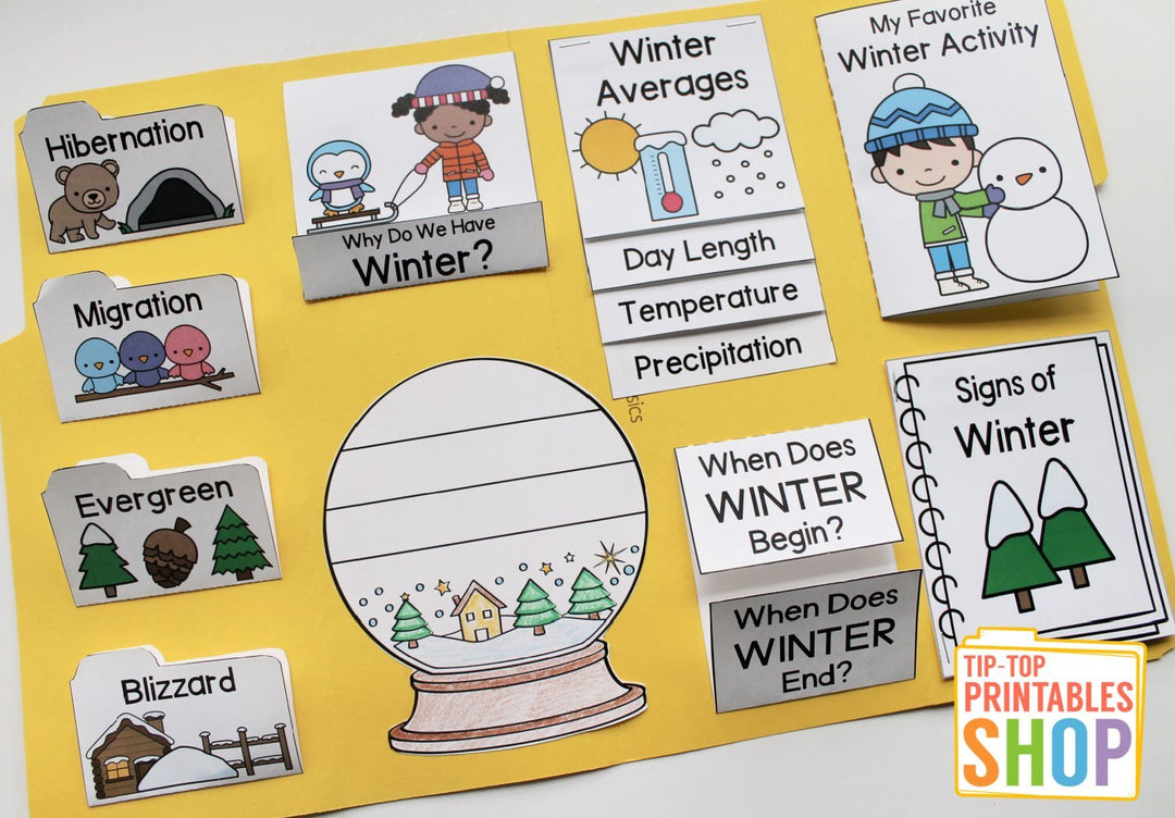 Winter Lapbook – The Tip-Top Printables Shop